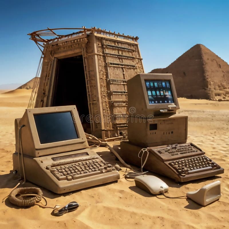 Computers in year 3000 stock illustration. Illustration of 3000 - 320735471