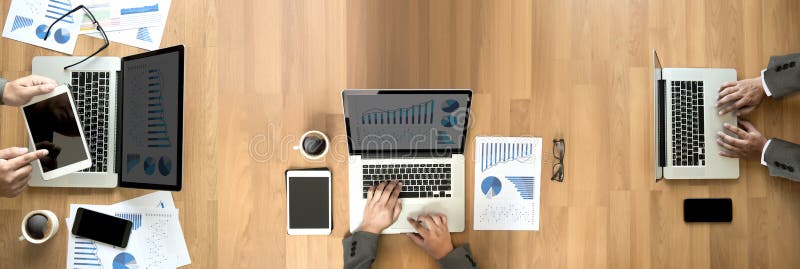 Computers the View from the Top Business Banner with Copy Space Stock ...