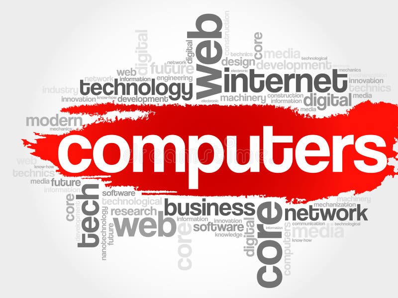 COMPUTERS word cloud stock illustration. Illustration of global - 205697970