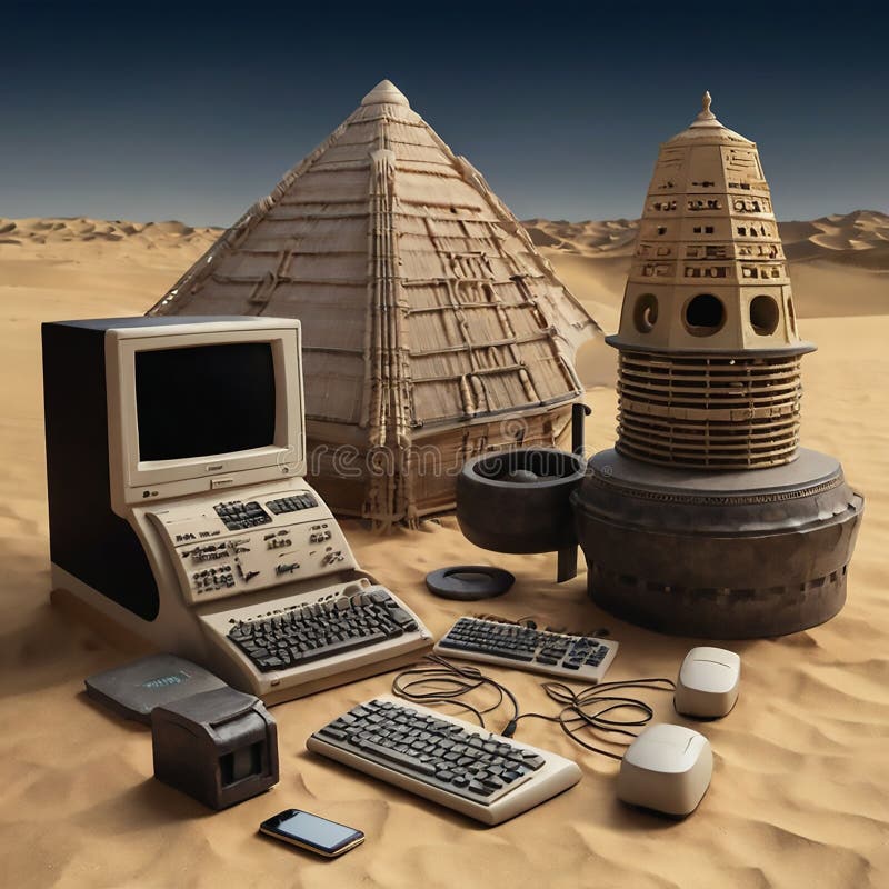 Computers in year 3000 stock illustration. Illustration of computers ...