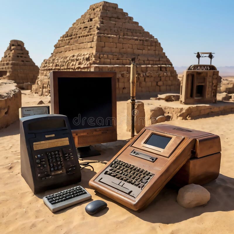 Computers in year 3000 stock illustration. Illustration of yers - 320734875