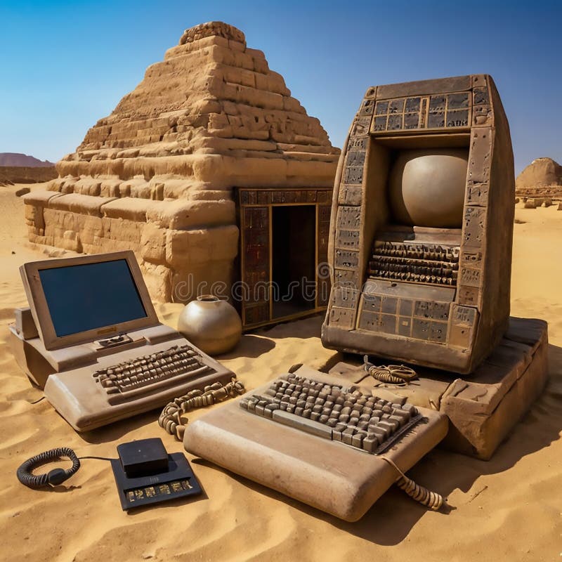 Computers in year 3000 stock illustration. Illustration of yers - 320734975