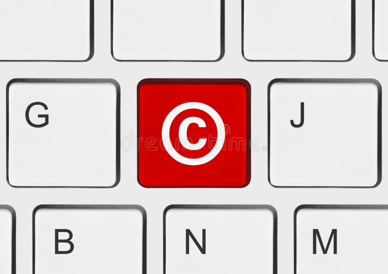 Computertastatur Mit Copyright-Symbol Stockfoto - Bild von markierung ...