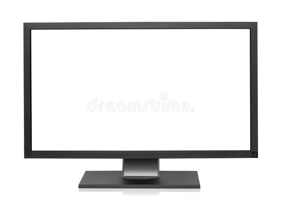 Computerscherm Met Een Leeg Wit Scherm. Stock Foto - Image of geleid ...