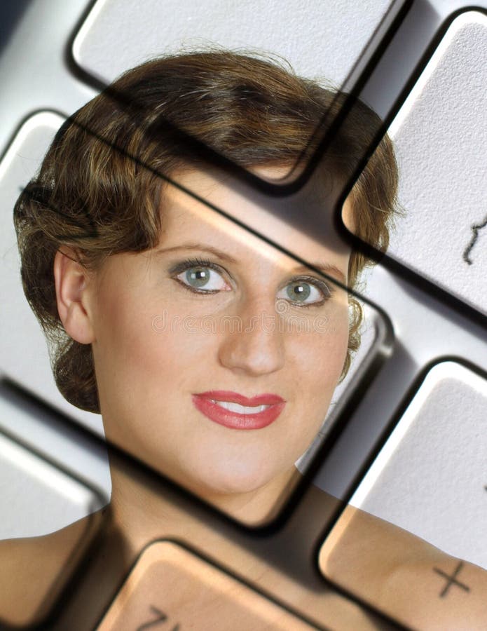 Computerwoman stock photo. Image of objects, closeup, technology - 1975218