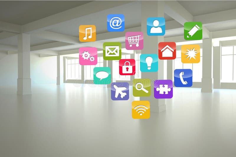 Computing Application Icons Stock Illustration - Illustration of tile ...