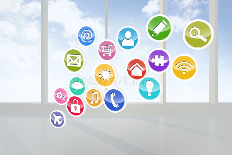 Computing Application Icons Stock Illustration - Illustration of icon ...