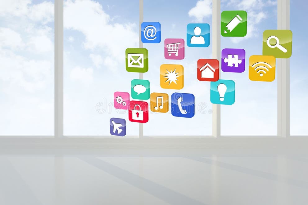 Computing Application Icons Stock Illustration - Illustration of ...