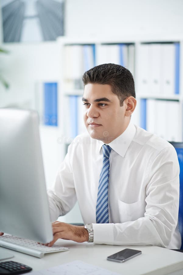 Computing businessman stock photo. Image of technology - 64104166