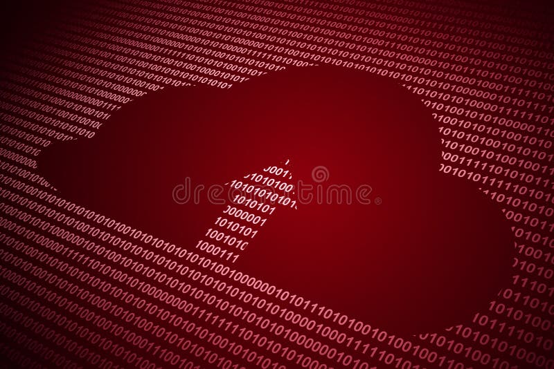 Computing cloud with arrow stock illustration. Illustration of internet ...