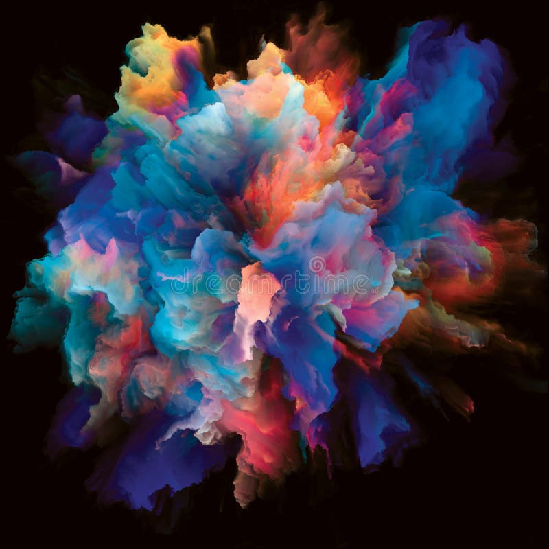 Computing Colorful Paint Splash Explosion Stock Image - Image of motion ...