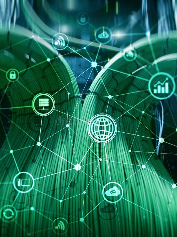 Computing Concept. Technology Infrastructure Cloud Computing And Communication On Data Center ...