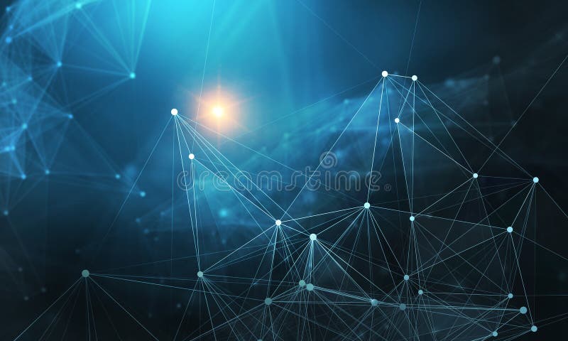 Computing Connection Structure. 3d Rendering Stock Illustration ...