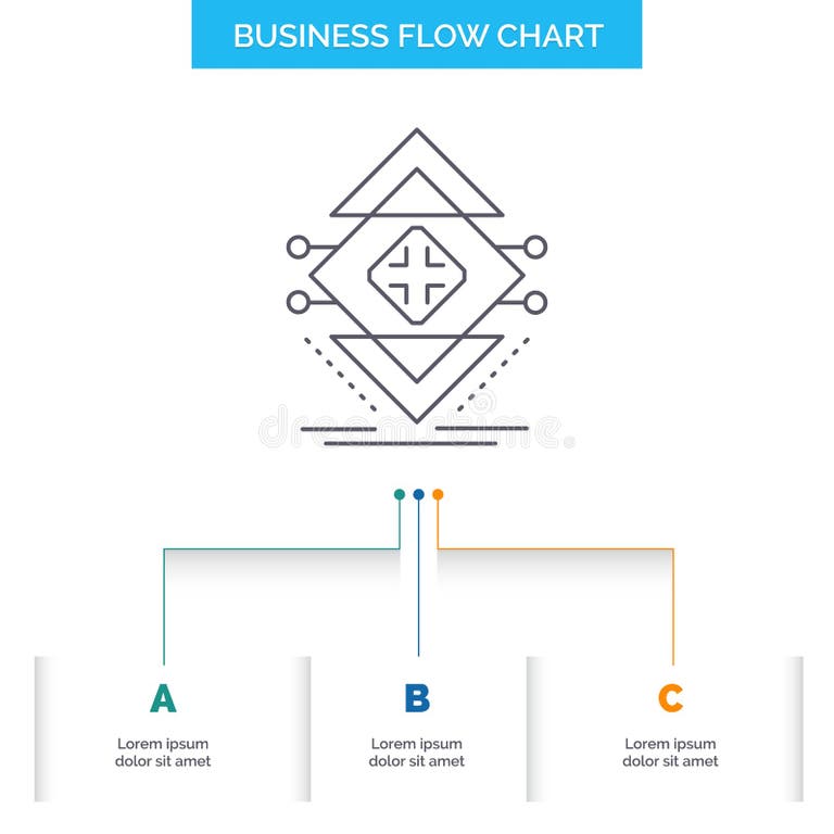 Computing, Data, Infrastructure, Science, Structure Business Flow Chart Design with 3 Steps ...