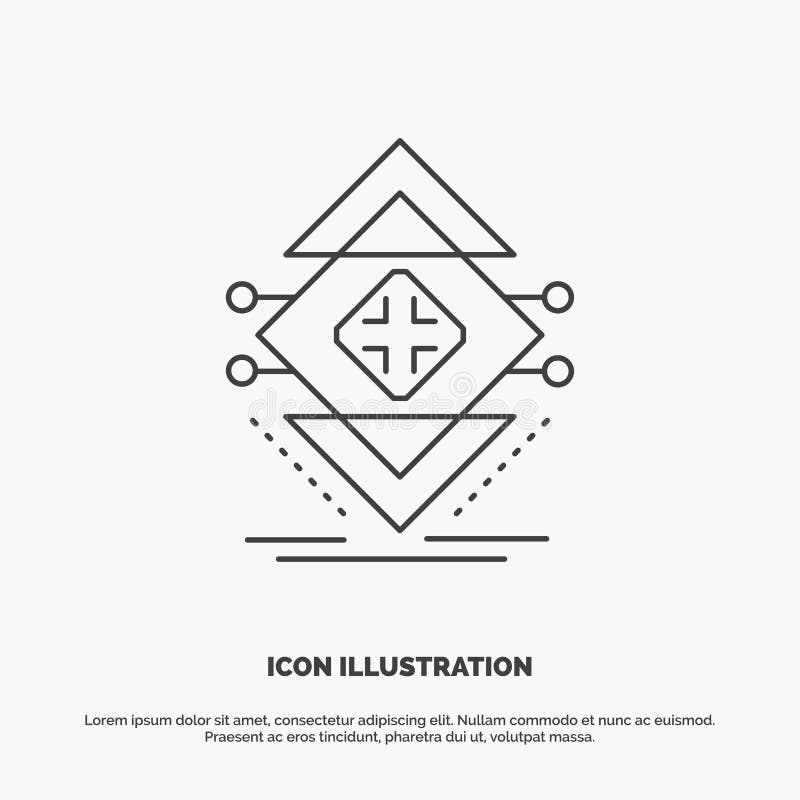 Computing Data Infrastructure Science Structure Icon Line Vector Gray Symbol For Ui And Ux
