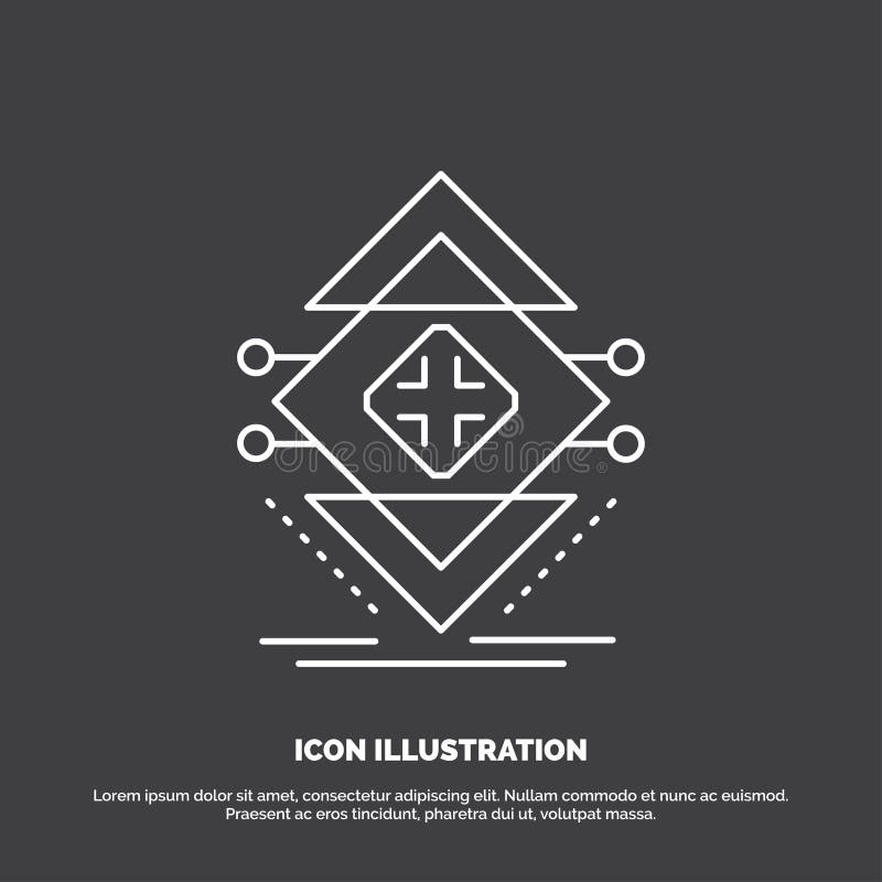 Computing Data Infrastructure Science Structure Icon Line Vector Symbol For Ui And Ux