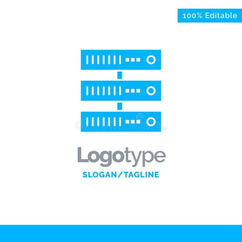 Computing, Data, Storage, Network Blue Business Logo Template Stock ...