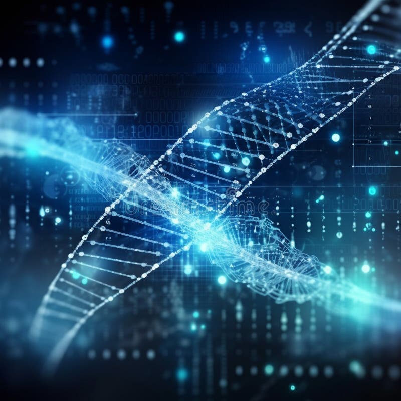 Computing Electronic Medical Record. DNA Stock Illustration ...