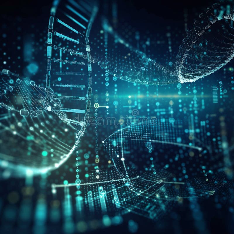 Computing Electronic Medical Record. DNA Stock Illustration ...