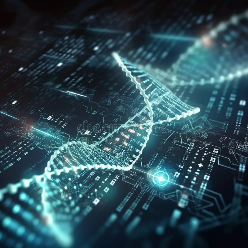 Computing Electronic Medical Record. DNA Stock Illustration ...