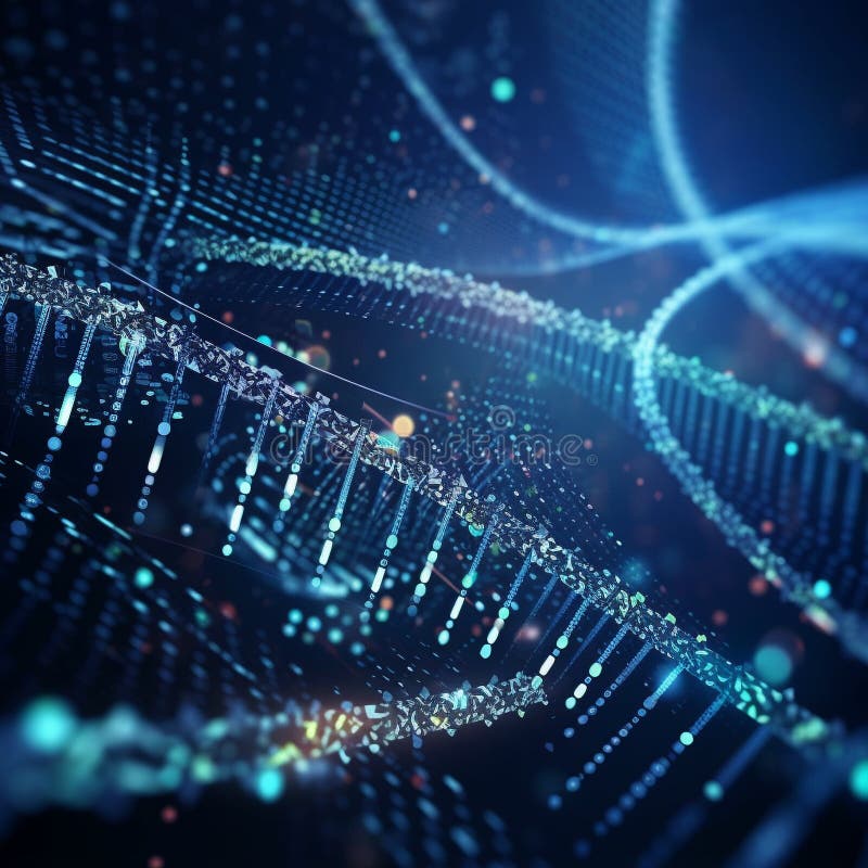 Computing Electronic Medical Record. DNA Stock Illustration ...