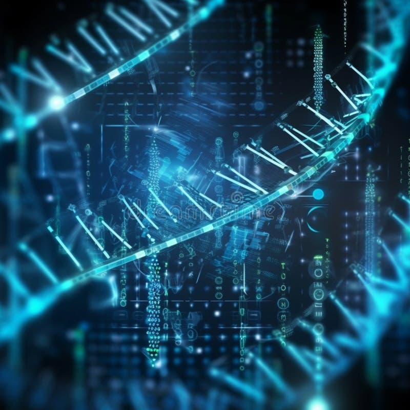 Computing Electronic Medical Record. DNA Stock Illustration ...