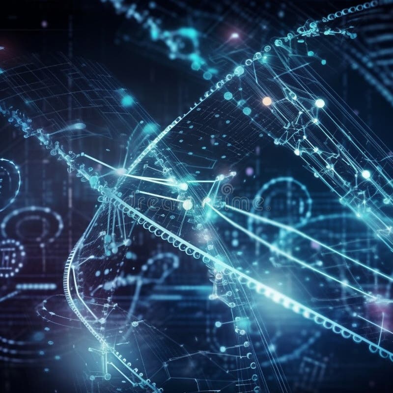 Computing Electronic Medical Record. DNA Stock Illustration ...