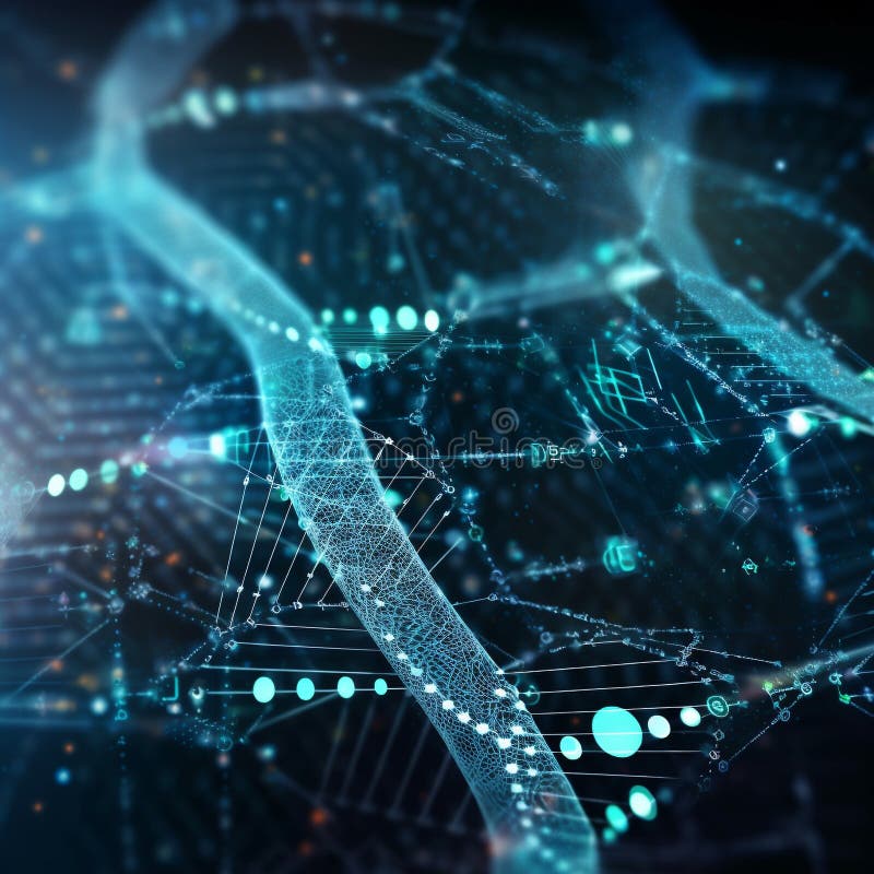 Computing Electronic Medical Record. DNA Stock Illustration ...