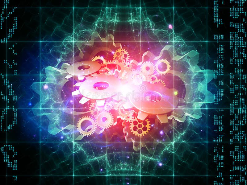 Computing gears stock illustration. Illustration of progress - 23582783