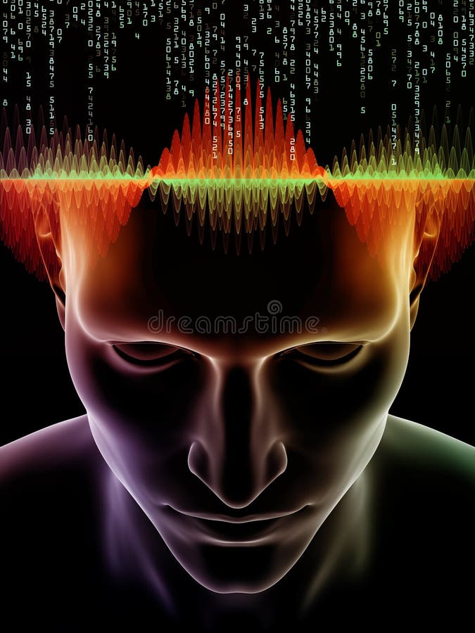 Computing Human Mind stock illustration. Illustration of illuminate ...