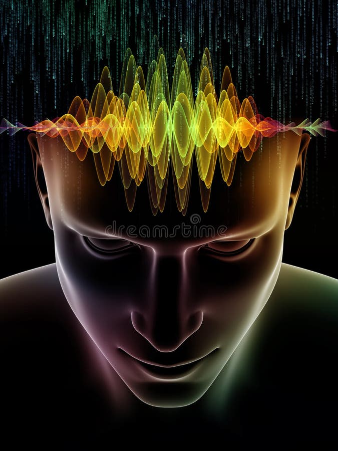 Computing Human Mind stock illustration. Illustration of number - 129385154