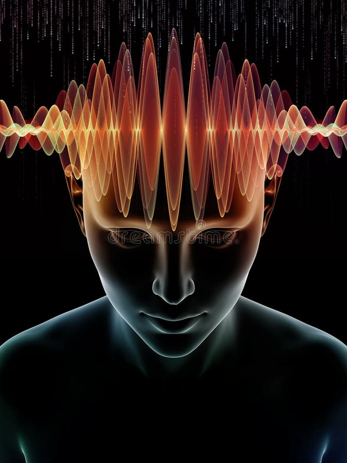 Computing Human Mind stock illustration. Illustration of awareness ...