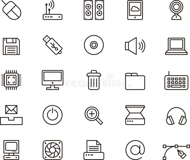 Computing and it icons stock vector. Illustration of email - 41788666