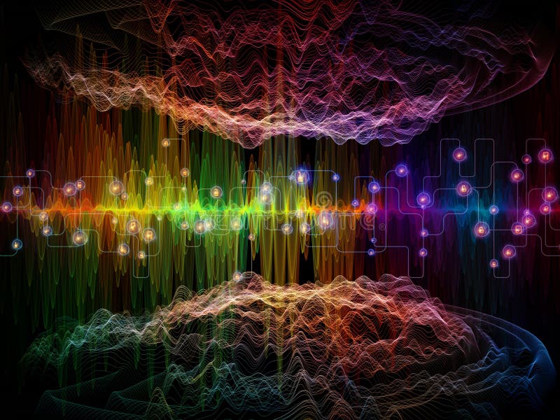 Computing Light Wave stock illustration. Illustration of information ...