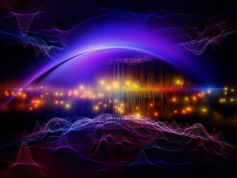 Computing Light Wave stock illustration. Illustration of progress ...