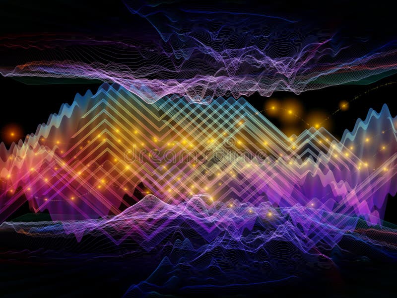 Computing Light Wave stock illustration. Illustration of progress ...