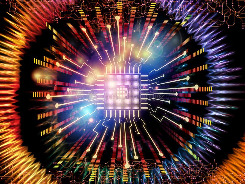 Speed of Digital Processor stock illustration. Illustration of input ...