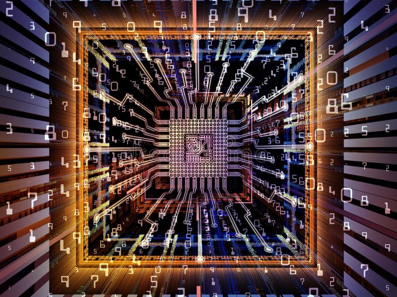 Elegance of Digital Processor Stock Illustration - Illustration of ...
