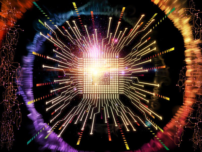 Speed of Digital Processor stock illustration. Illustration of machine ...