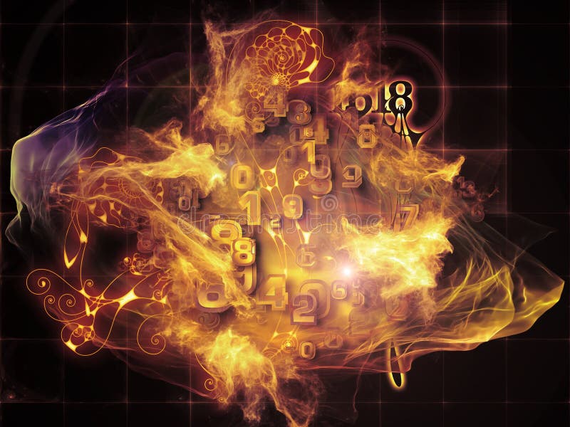 Computing Math Visualization Stock Illustration - Illustration of mind ...