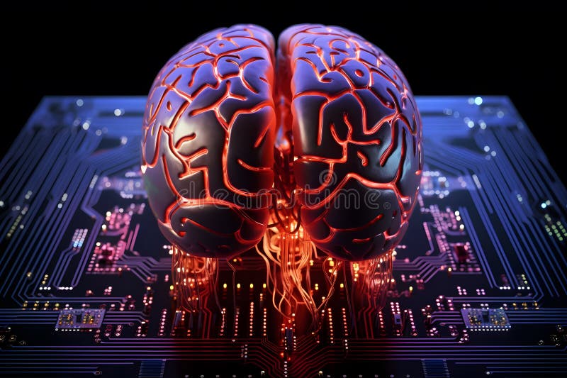 Computing Power: the Human Brain As a Computer Ai Generated Art Stock ...