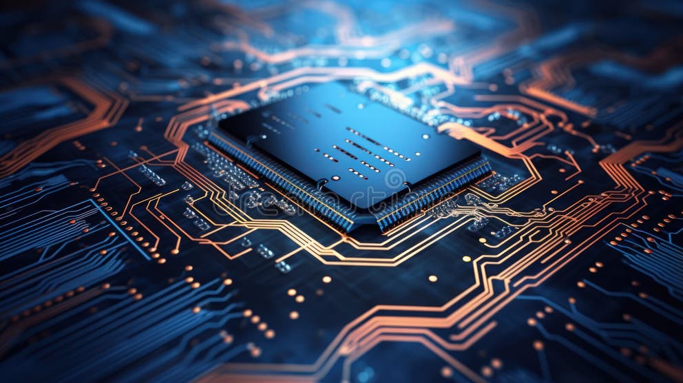 Computing Processor Cpu Microchip And Electronic Circuit Boardcomputer
