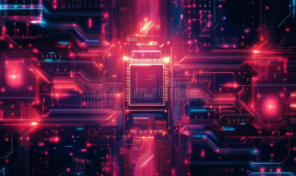 Computing Processor Cpu Microchip And Electronic Circuit Boardcomputer Digital Background