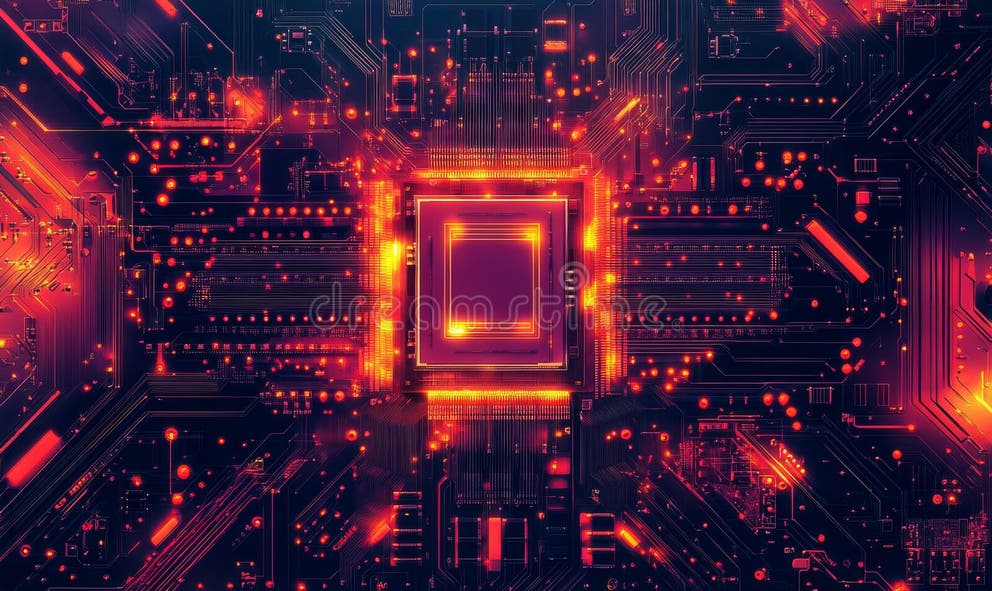 Computing Processor Cpu Microchip And Electronic Circuit Boardcomputer Digital Background