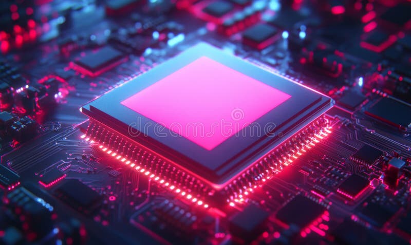 Computing Processor Cpu Microchip And Electronic Circuit Boardcomputer Digital Background
