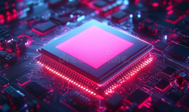 Computing Processor, CPU, Microchip, and Electronic Circuit Board,Computer Digital Background ...