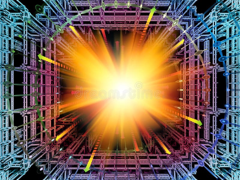 Computing Quantum Space stock illustration. Illustration of background ...