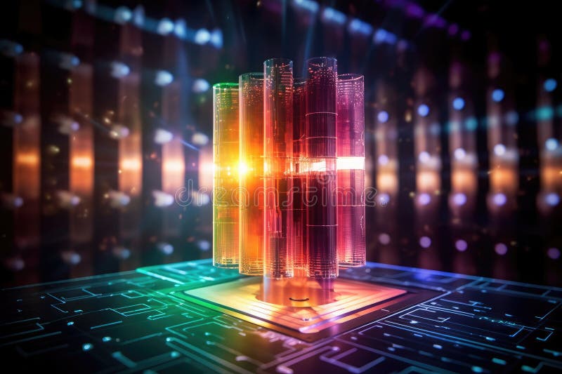 Computing and Quantum Technology. Generative AI Stock Illustration ...