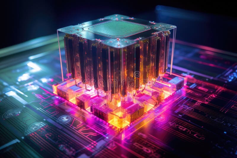 Computing and Quantum Technology. Generative AI Stock Photo - Image of ...