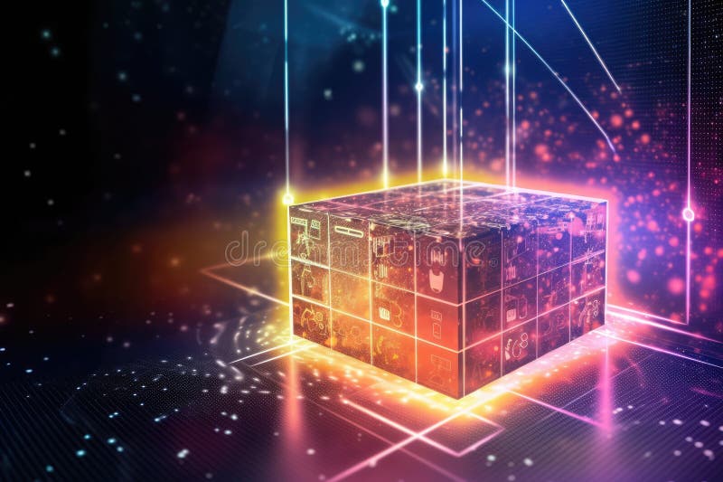 Computing and Quantum Technology. Generative AI Stock Photo - Image of ...